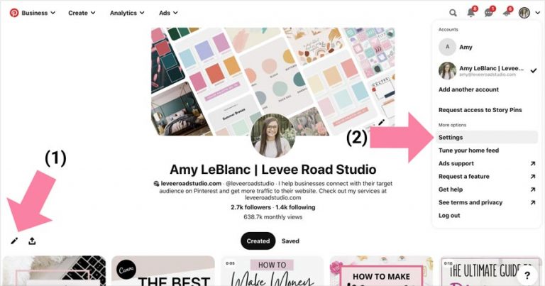 How to Claim a Website on Pinterest • Levee Road Studio